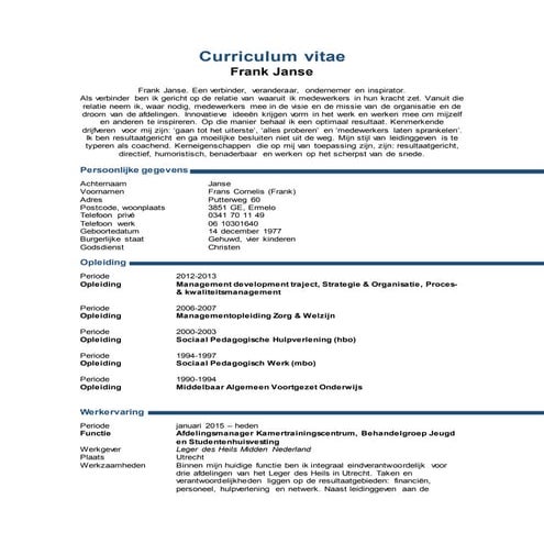 Curriculum vitae frank janse | DOCX