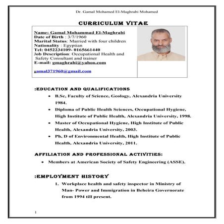 Curriculum vitae gm | DOC