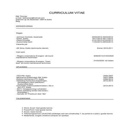 Curriculum vitae | PDF