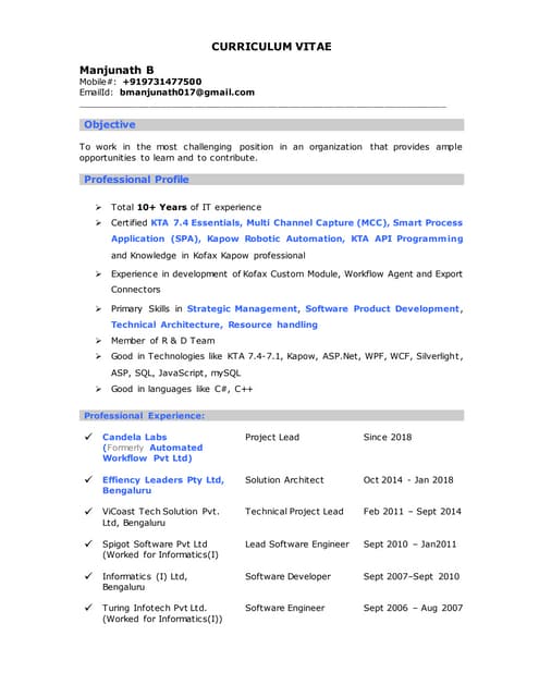 MANJULA RESUME | PDF