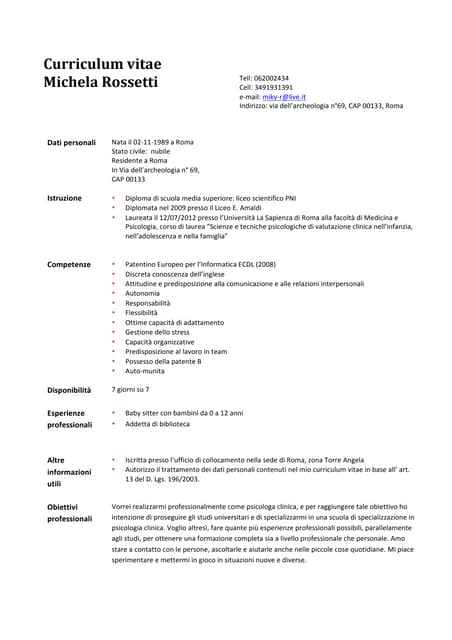 Curriculum con foto 4 | PDF