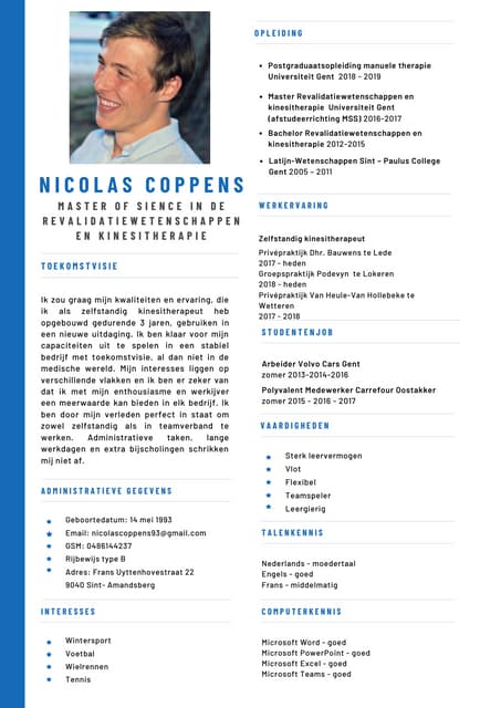 Curriculum vitae van Celien De Meuleneire | PDF