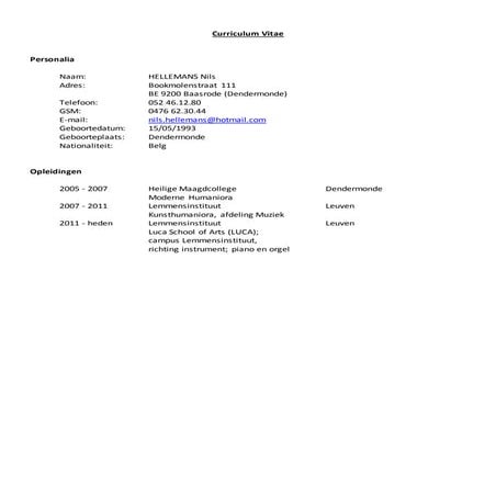 Curriculum Vitae | DOCX