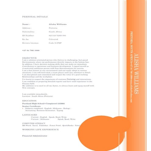 ESTEE AURET CV MAY 2016 | DOC