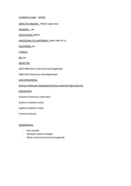 Maitane gonzalez curriculum vitae | DOCX