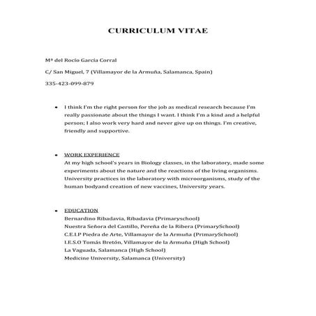 Curriculum vitae rocio | DOCX