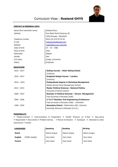 Curriculum Vitae Wendy van Dijk | PDF
