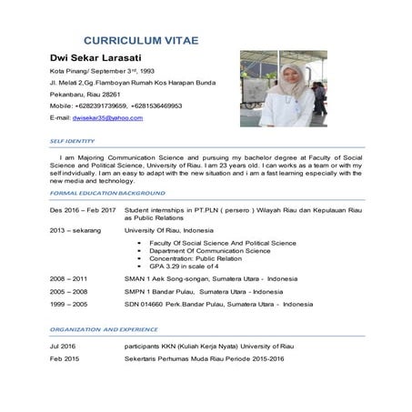 Curriculum vitae sekar | PDF
