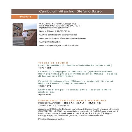 Curriculum vitae stefano_basso | PDF