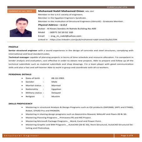 Curriculum vita mohamed nabil | PDF