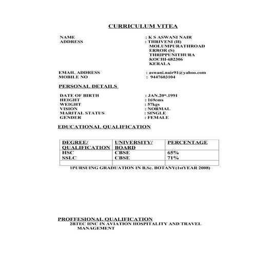 Curriculum vitea | DOC