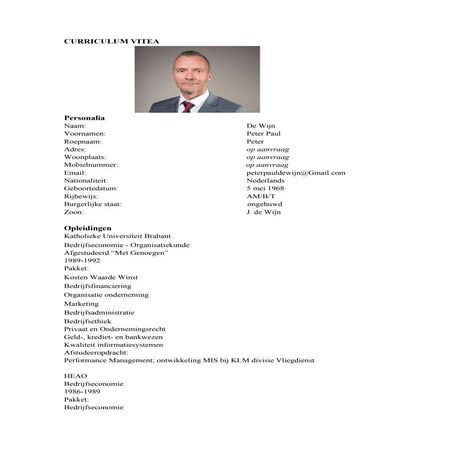 Dennis van der Jagt CV | DOC