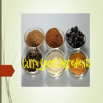 Curry spices ingredients | PDF