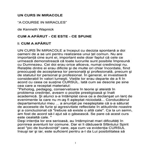 Curs miracole-lectii | PDF