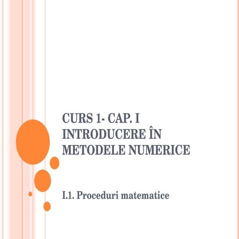 Curs 1 poceduri matematice | PPT