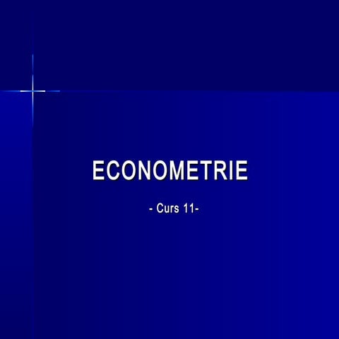 Curs11 econometrie ipoteze_dv | PPT