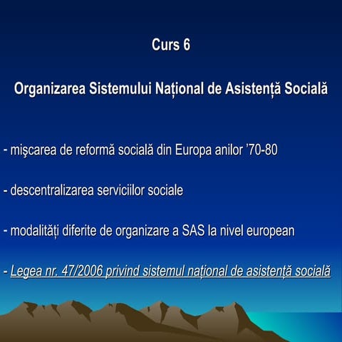 Curs 6 Organizarea Snas | PPT