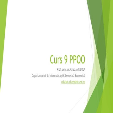 proiectare si programare orientata obiect 9 | PDF