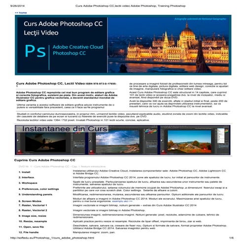 Curs adobe photoshop cc,lectii video adobe photoshop, training ...