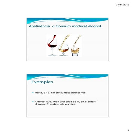 Sessió alcohol abstinència | PDF