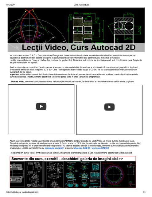 Curs autocad 2 d si 3d | PDF