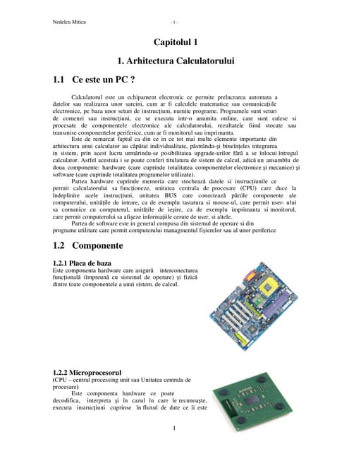 Prezentarea Calculatorului | PPT
