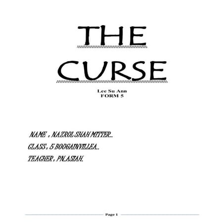 The Curse form 5 | DOCX | Hinduism | Religion & Spirituality