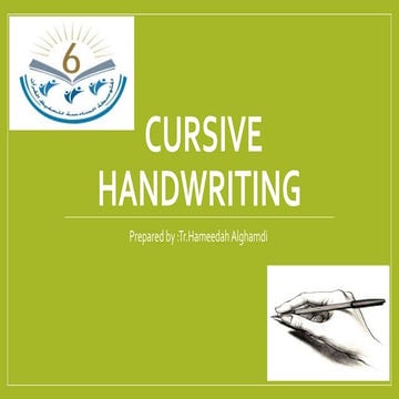 Cursive handwriting course | PPTX