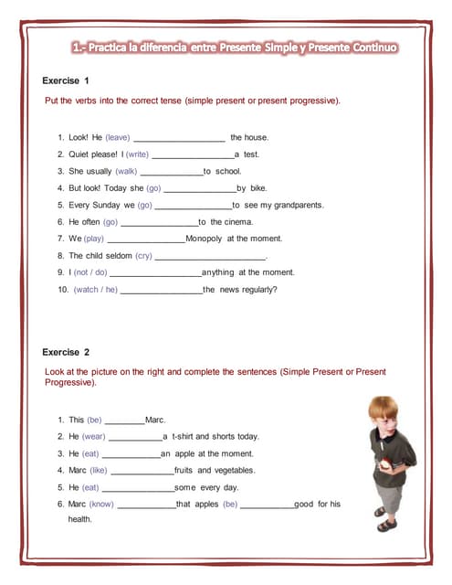 Present continuous completo | PDF