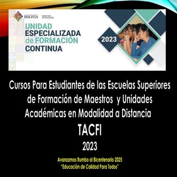 TACFI PARA MAESTROS EN FORMACION DE LA ESFM 2023 | PPTX