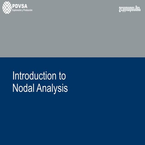 curso análisis nodal, presentado por PDVSA | PPT