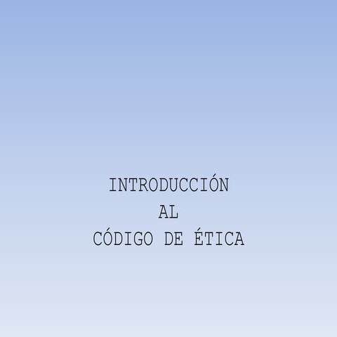 Codigo ético personal | PPTX