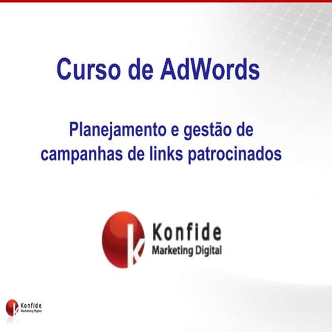 Planejamento de Campanha Google AdWords | PPTX