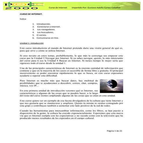 Curso de internet | PDF