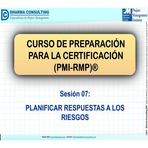 Curso de Preparación para la Certificación (PMI-RMP)® - Planificar ...