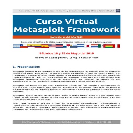 Webinar Gratuito: Metasploit Framework | PDF