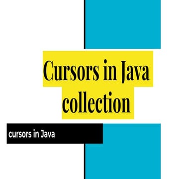 Cursors in java collection - quipoin.pptx