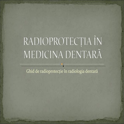 Radioprotectie | PPT