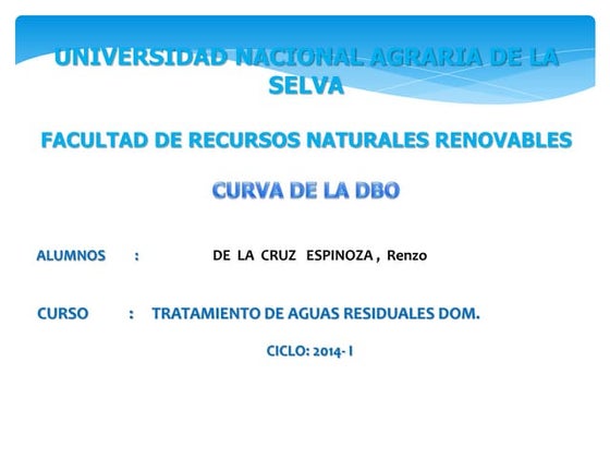 Demanda Bioquímica de oxígeno (DBO5) | PPT