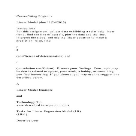 Curve-fitting Project -Linear Model (due 11242013)Instruct.docx