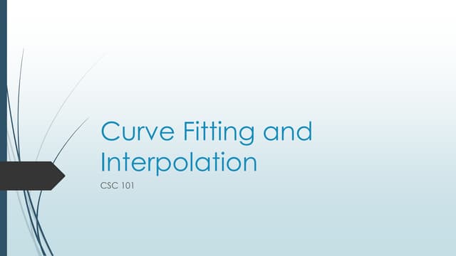 Curve fitting | PPTX