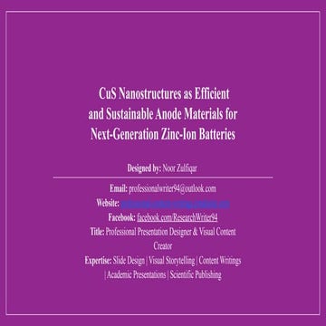 CuS Nanostructures as Efficient and Sustainable Anode Materials for ...