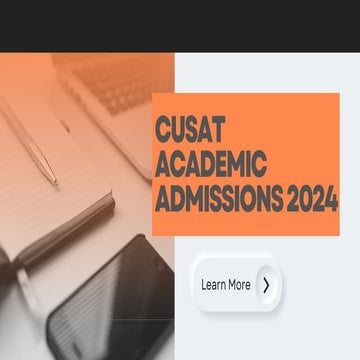 Cusat academic Admission 2024 Pdf full course | PPT