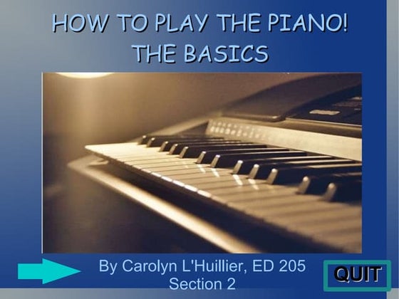 Learning to play the piano | PPTX