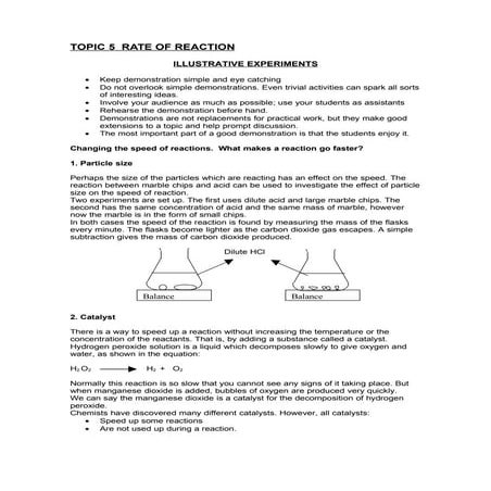 TOPIC 5. RATE OF REACTION-LAB | DOC