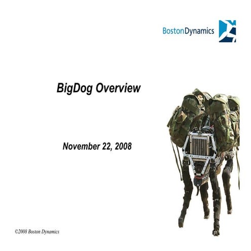 Big Dog - американский военный робот | PDF