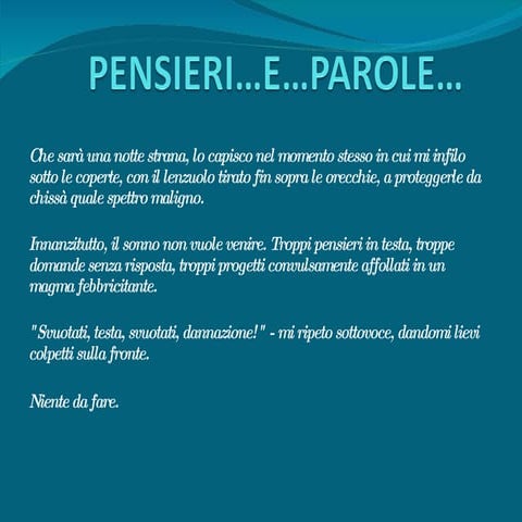 pensieri e parole | PPT