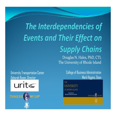 The Interdependencies of Events and Their Effect on Supply Chains | PDF