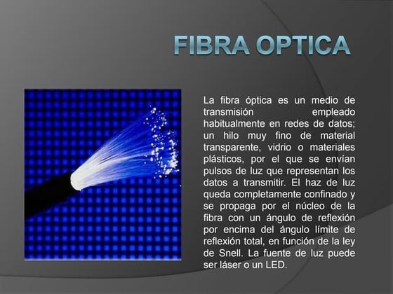 Fibra óptica | PPTX