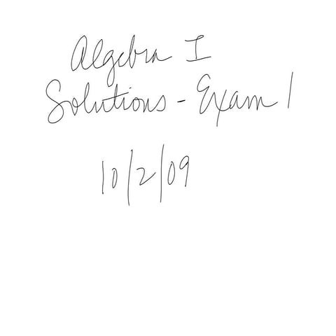 Solutions Alg 1 exam | PPT | Education
